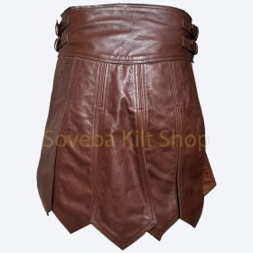 Barbarian Leather Kilt Skirt | Greek Roman Gladiator War Ancient ...