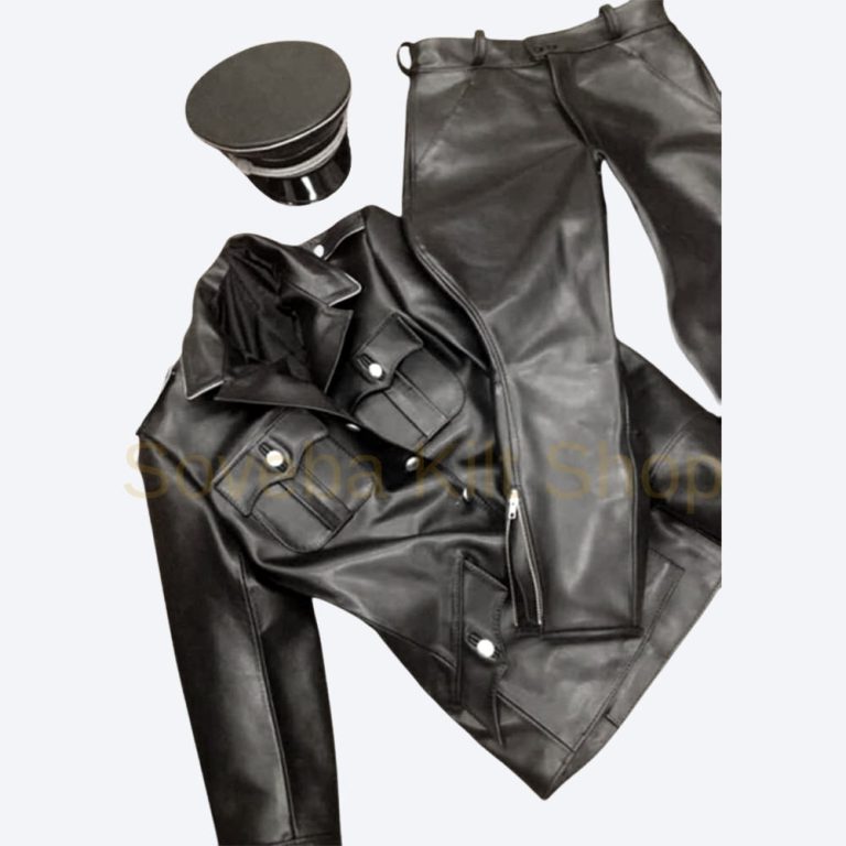 Gay Leather Uniform | Authentic Men Leather Police Uniforms Outfis