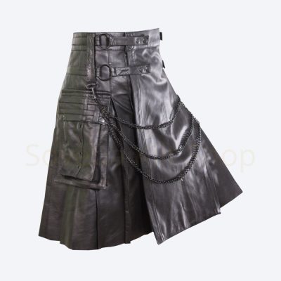 Barbarian Leather Kilt Skirt | Greek Roman Gladiator War Ancient ...