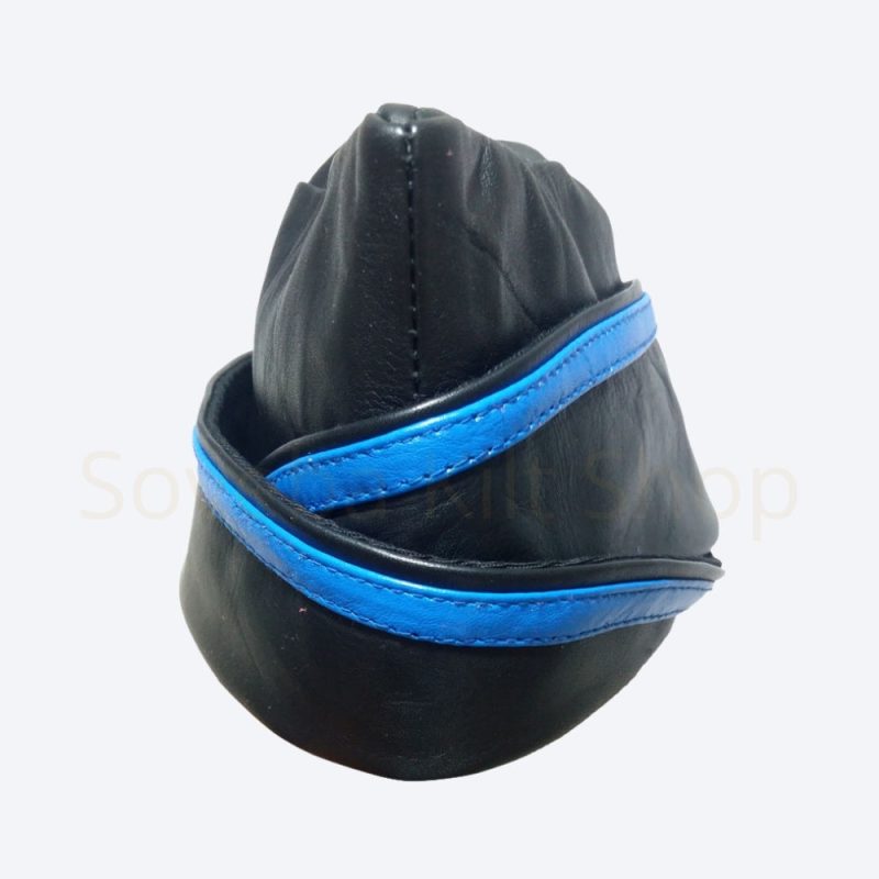 Leather Garrison And Police Cap - All Leather Hats And Caps