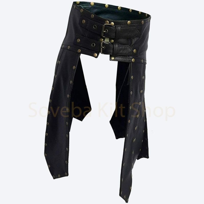 Gladiator Leather Kilt - Roman Gladiator Skirt Larp Barbarian Cosplay