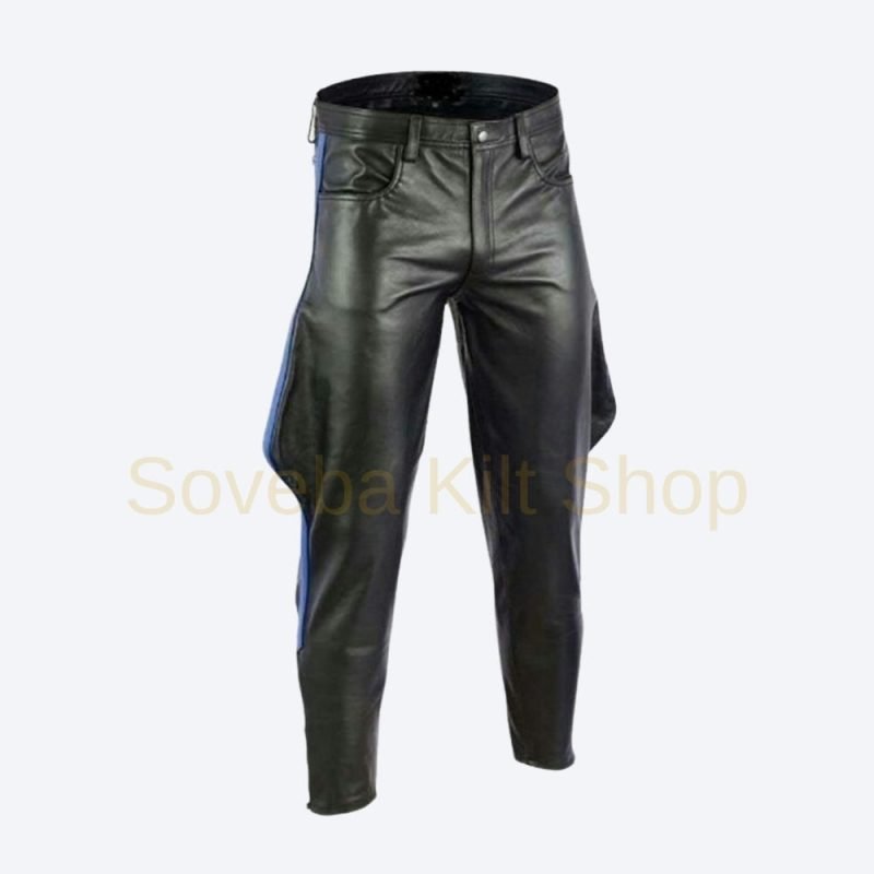 Mens Special Leather Breeches Style Pant