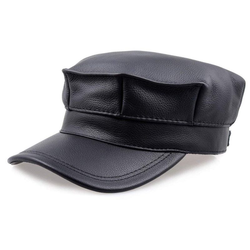 Leather Police Cap - Soveba Kilt Shop