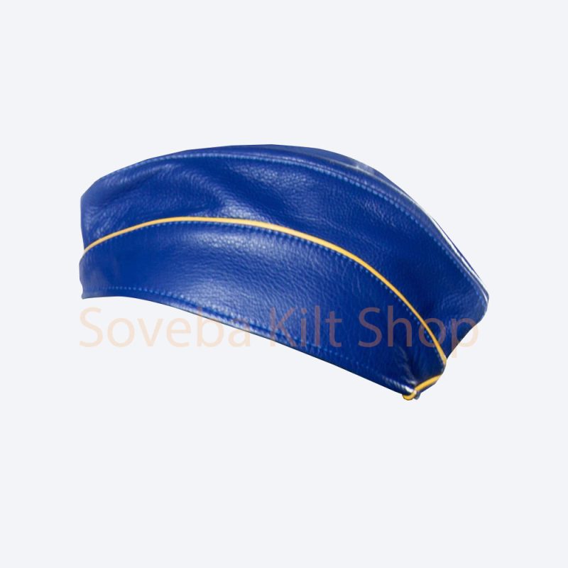 Leather Garrison And Police Cap - All Leather Hats And Caps