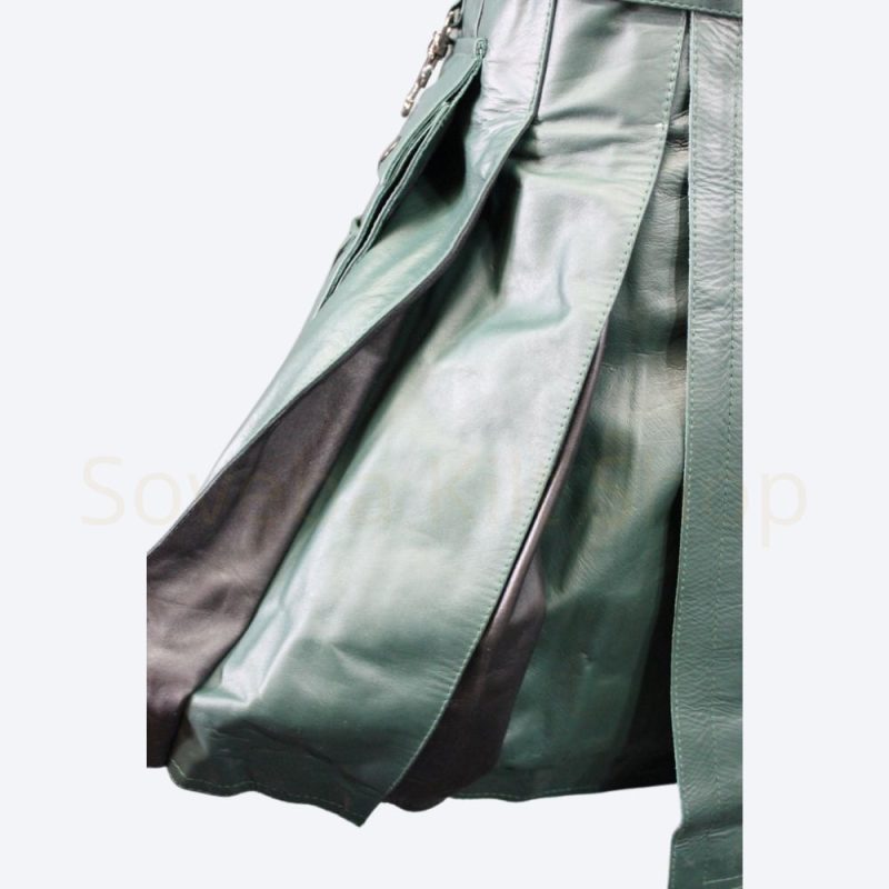 Genuine Leather Kilt Roman Gladiator Traditional Kilt LARP