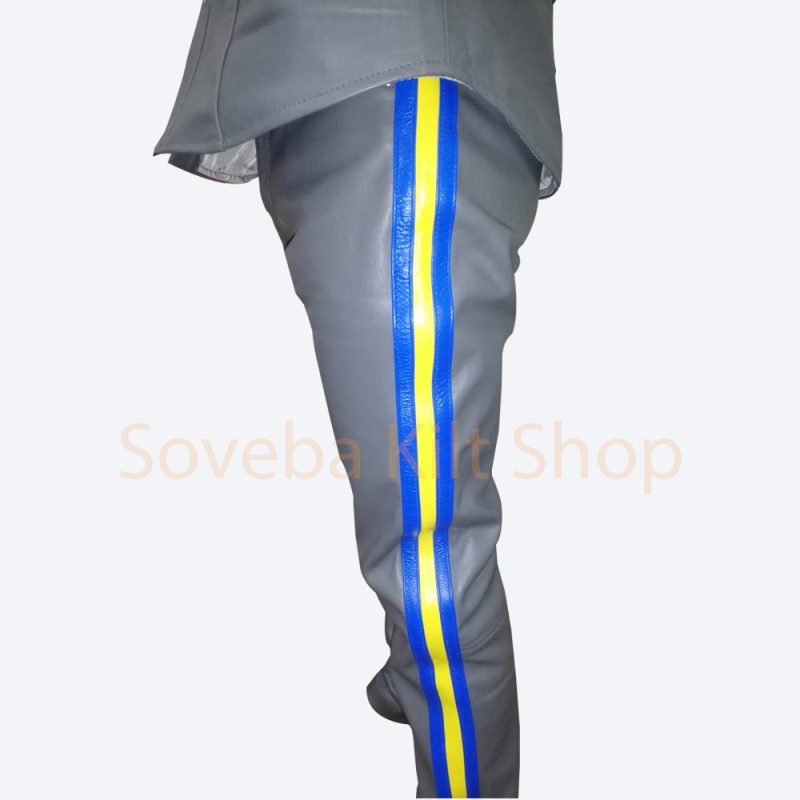 Gray Leather Cop Uniform - Soveba Kilt Shop