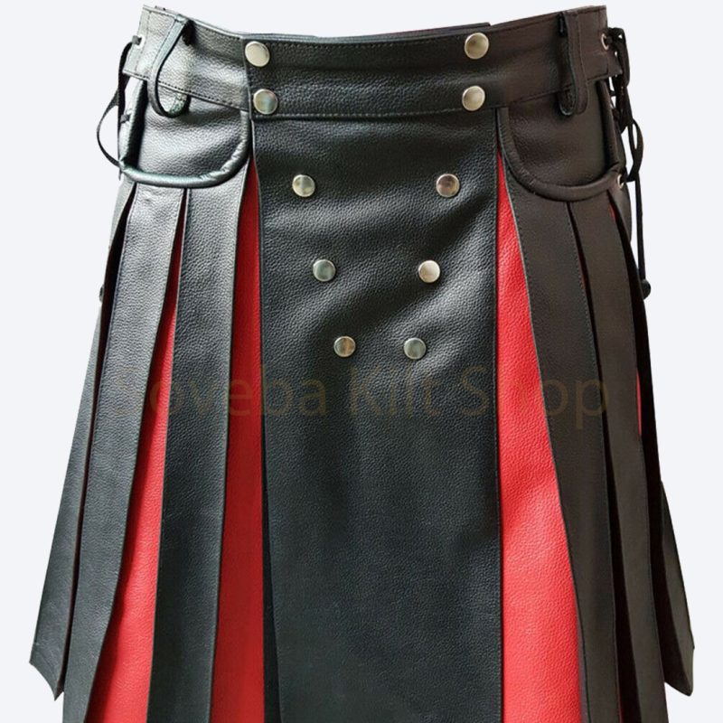 Genuine Leather Kilt Roman Gladiator Traditional Kilt LARP