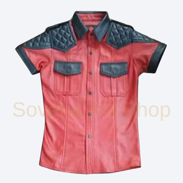 Mens Green Sleeveles Leather Shirt - Buy Cheap Sleevesless Shirts