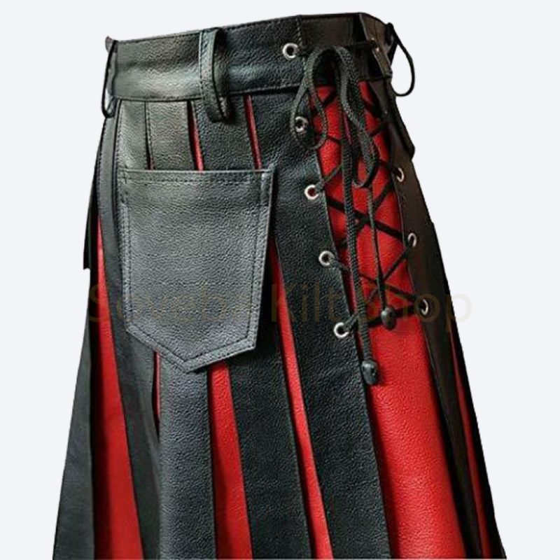 Genuine Leather Kilt Roman Gladiator Traditional Kilt LARP