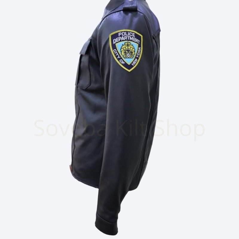 Leather Police Department Shirt | City Of New York Cop Shirt